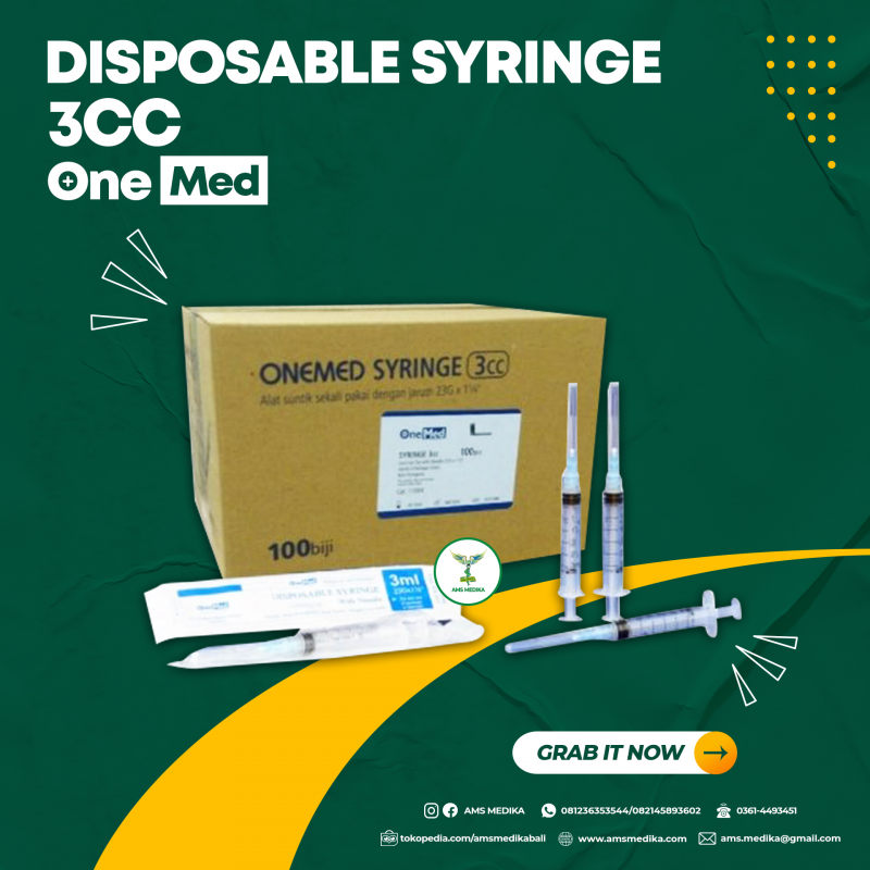 Disposable Syringe 3cc Onemed - AMS MEDIKA