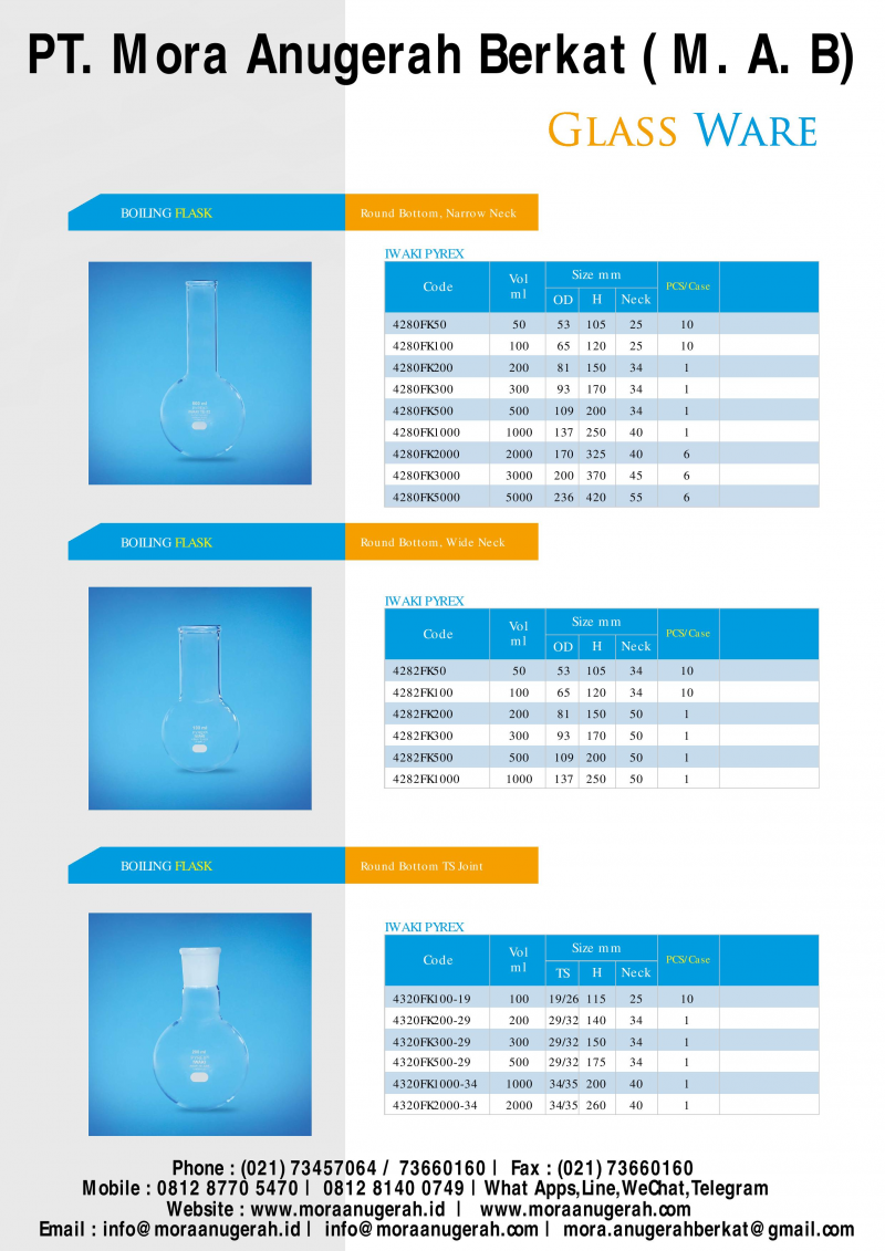 GLASSWARE LABORATORY AND ACCESSORIS PRODUCT - PT Mora Anugerah Berkat