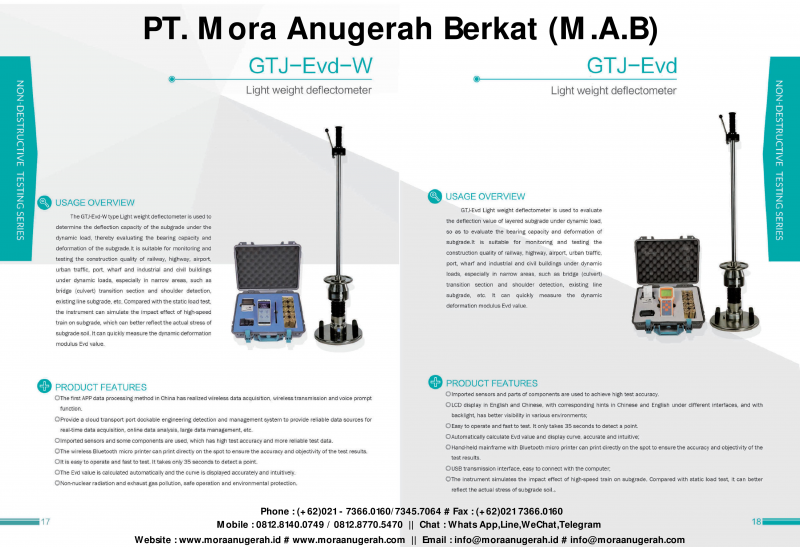 LIGHT WEIGHT DEFLECTOMETER (LWD) - PT Mora Anugerah Berkat