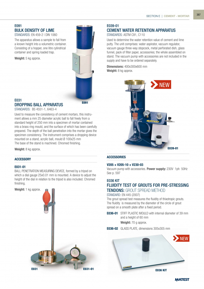 MATEST - Bulk Density Of Lime & Dropping Apparatus - PT Mora Anugerah ...