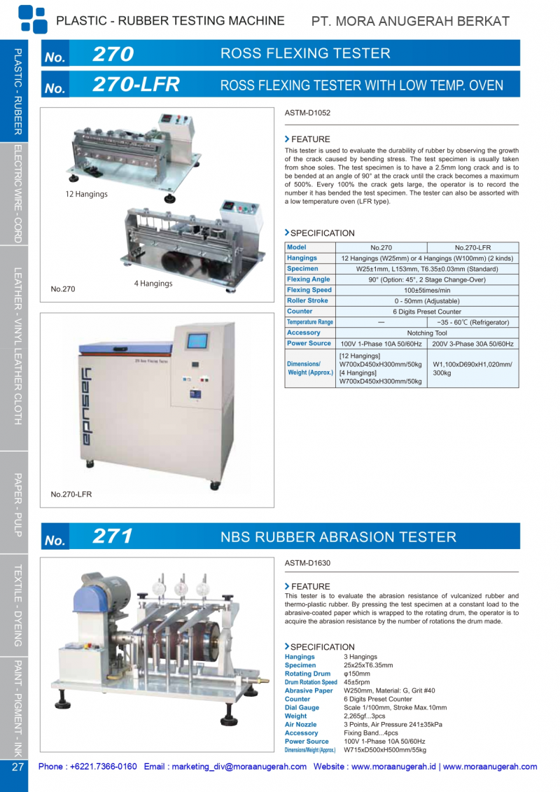 ROSS FLEXING TESTER - PT Mora Anugerah Berkat