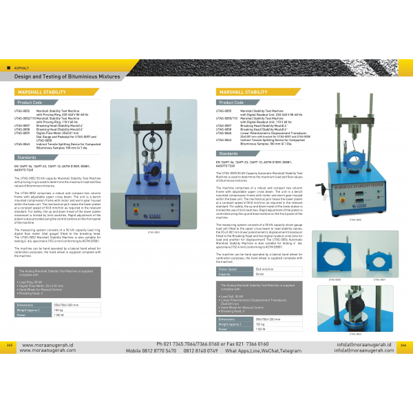 ASPHALT TESTING EQUIPMENT - PT Mora Anugerah Berkat