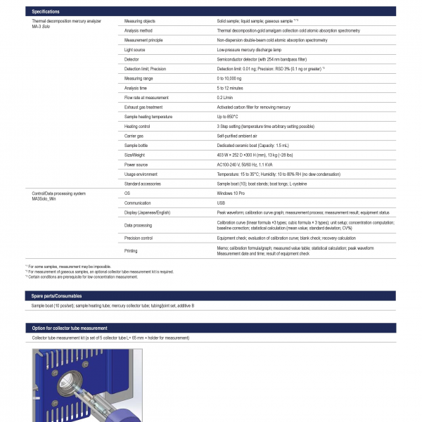 MERCURY ANALYZER MA-3 SOLO - PT Mora Anugerah Berkat