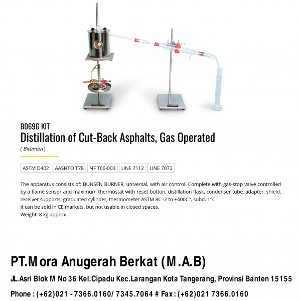 DISTILLATION OF CUT-BACK ASPHALTS - PT Mora Anugerah Berkat