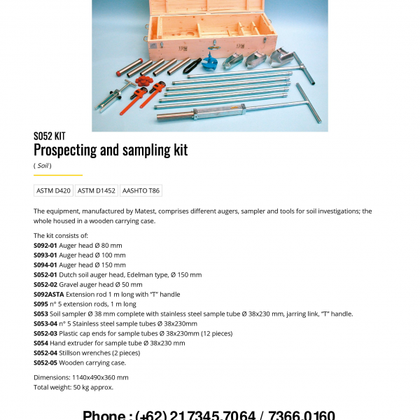 SOIL PROSPECTING KIT - PT Mora Anugerah Berkat