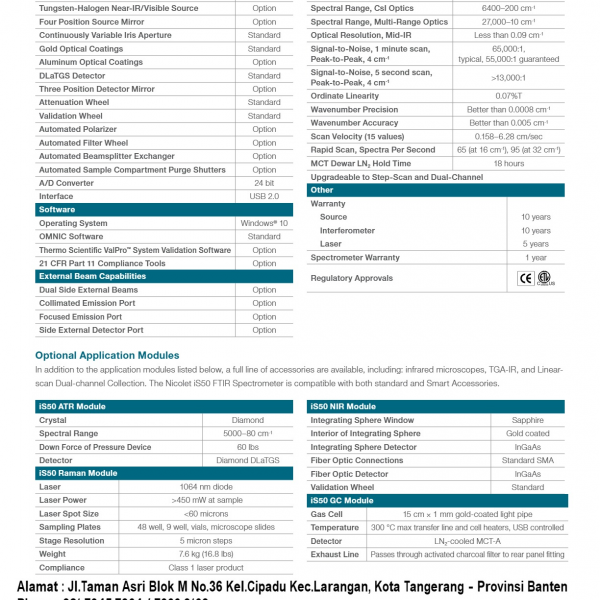 Nicolet iS50 FTIR Spectrometer - PT Mora Anugerah Berkat